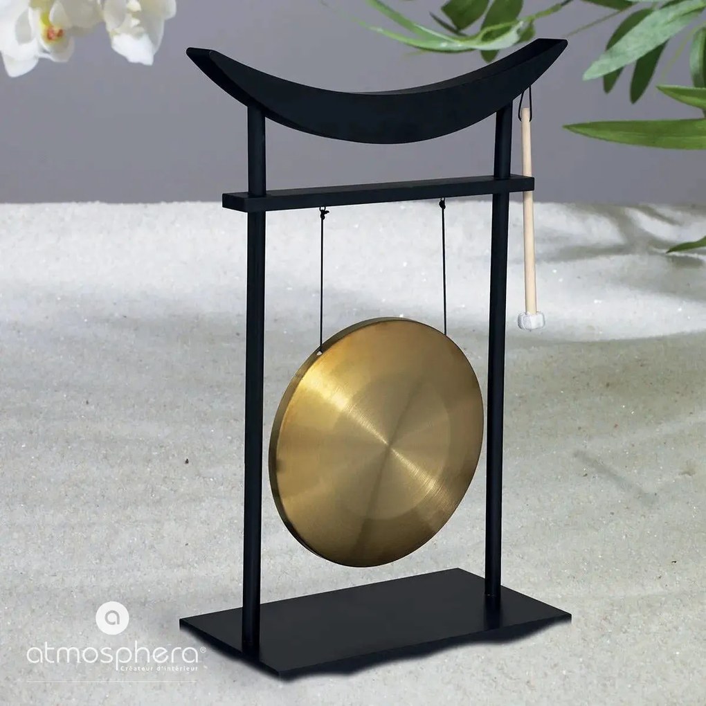 Čínský gong, kovový, dekorace, 69,5 cm