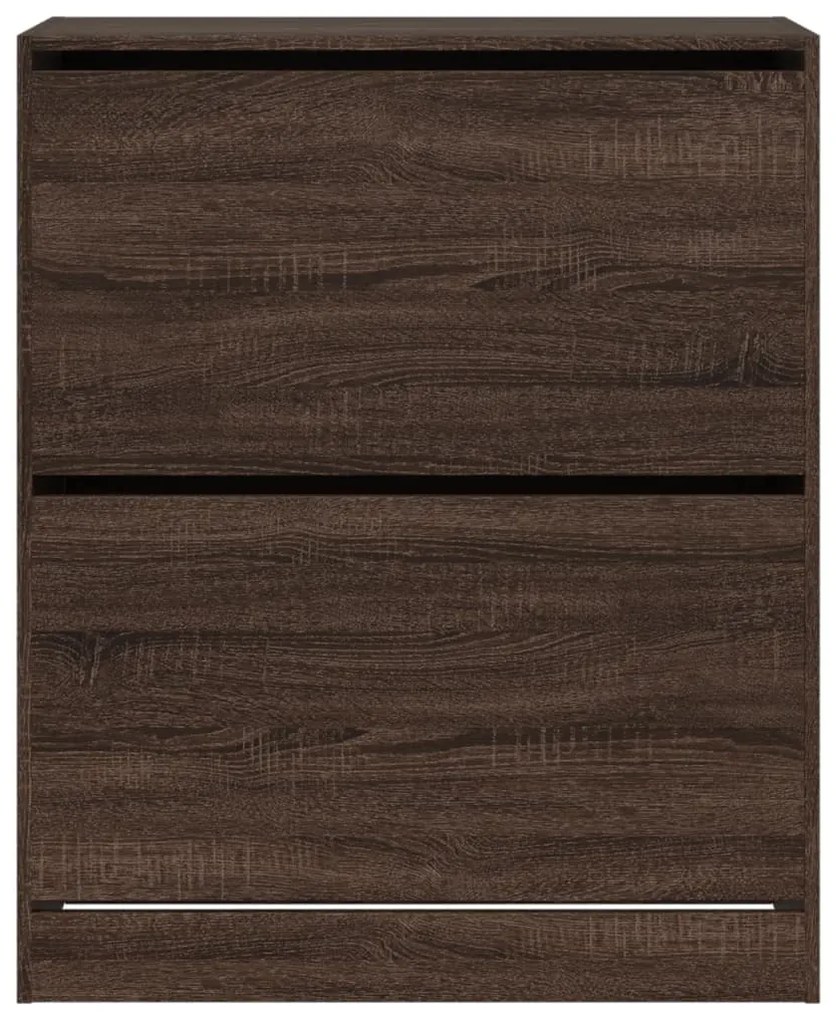 Botník hnědý dub 80 x 34 x 96,5 cm kompozitní dřevo - Default Title