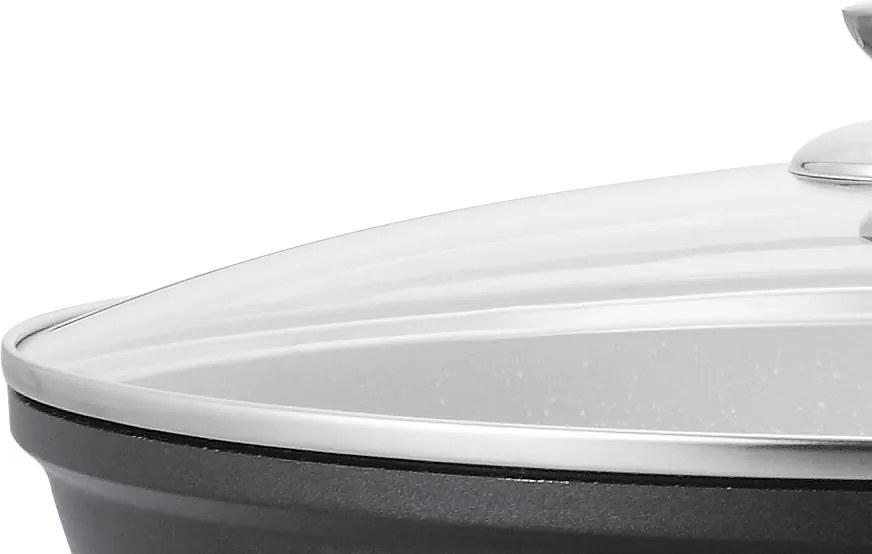 Royalty Line Wok mramorová pánev s poklicí RL-BW30M o průměru 30 cm
