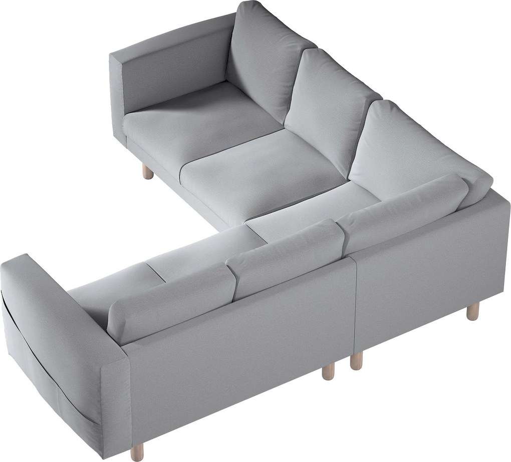 Potah na pohovku IKEA Norsborg rohová 4-místná barva šedá látka sametová
