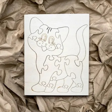 Montessori dřevěná vkládačka pro děti - KOČKA | SENTOP H016