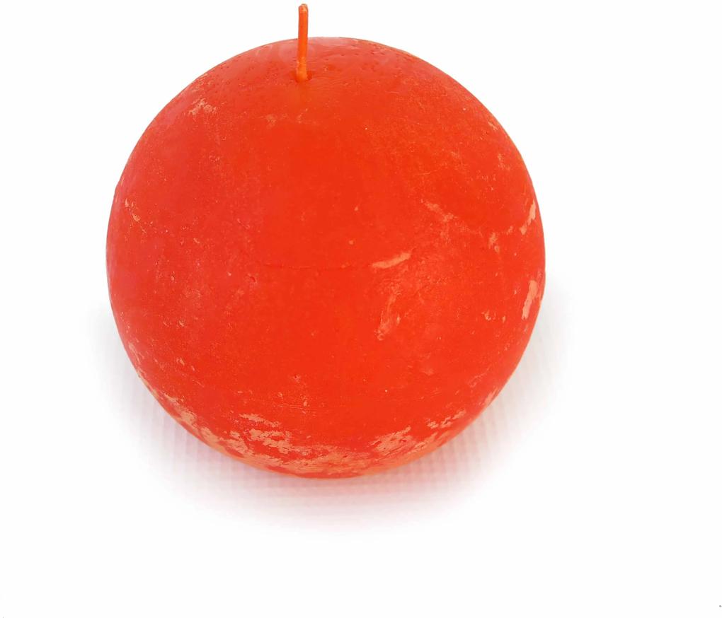 Svíčka pomeranč - tm. oranžová 10cm