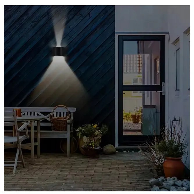 ECOLIGHT LED fasádní svítidlo IP65 - 7W - 360lm - antracit