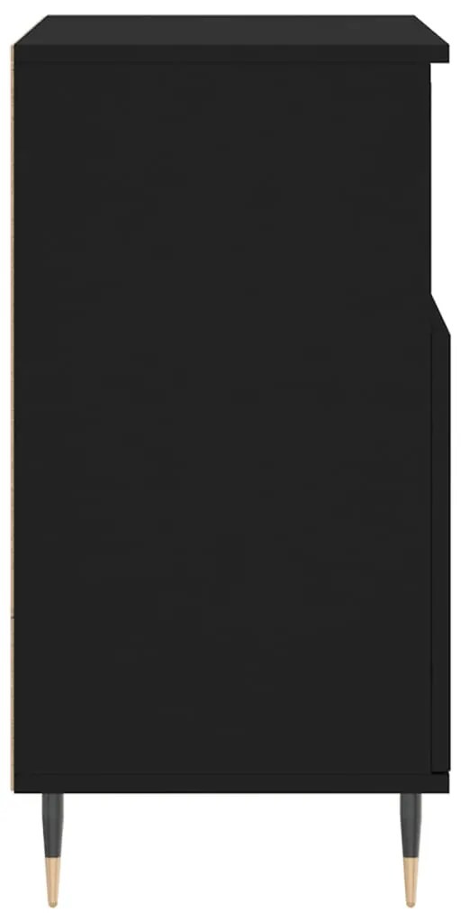 Příborníky 2 ks černé kompozitní dřevo,  3190118