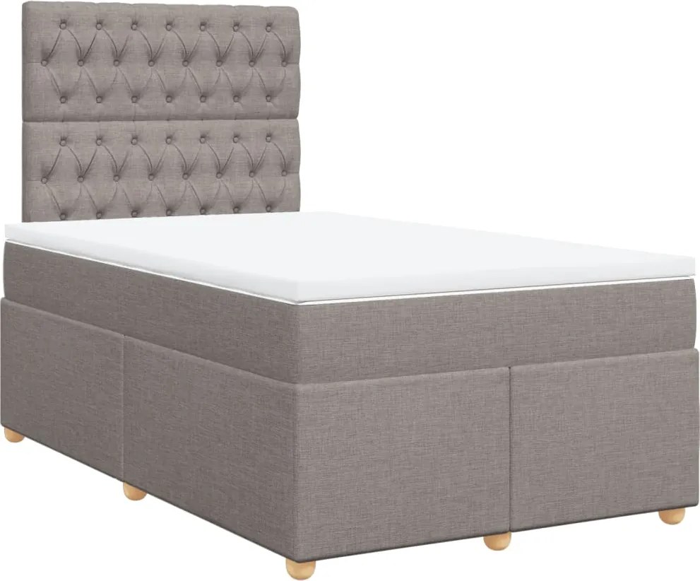 Box spring postel s matrací taupe 120x200 cm textil 3293558