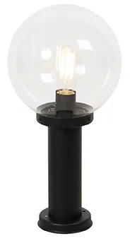 Venkovní stojací lampa černá s plastovou koulí 50 cm IP44 - Sfera