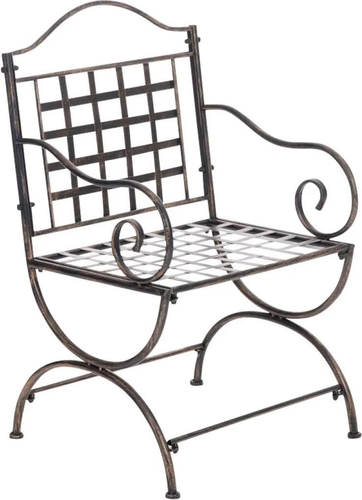 Kovová židle Lotta s područkami Barva  Bronzová
