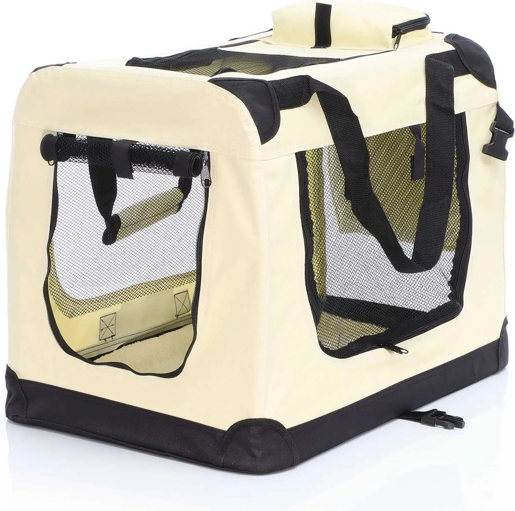 Přepravní box fudajo – 60 × 42 × 44 cm, béžová (64186)