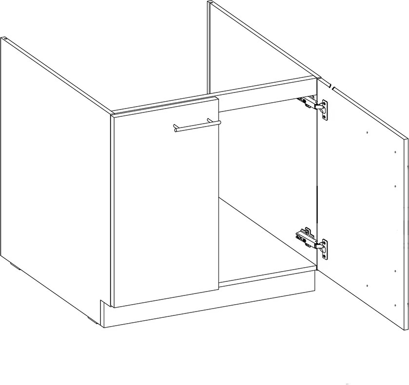Levná kuchyňská linka EKO WHITE | 240 cm | bílá mat