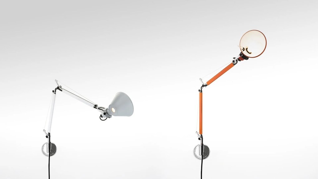 Artemide Tolomeo Micro Parete LED, designové nástěnné svítidlo se stmívačem, 8W LED 3000K, hliník, max. 74cm