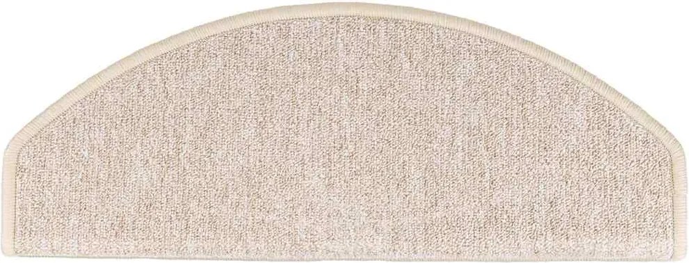 Schodové rohože 10 ks 65 x 24 x 4 cm béžové, půlkulaté, velké 149763