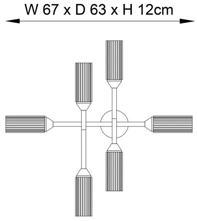 Endon 95045 - Koupelnový přisazený lustr NATORI 6xG9/3W/230V IP44 lesklý chrom
