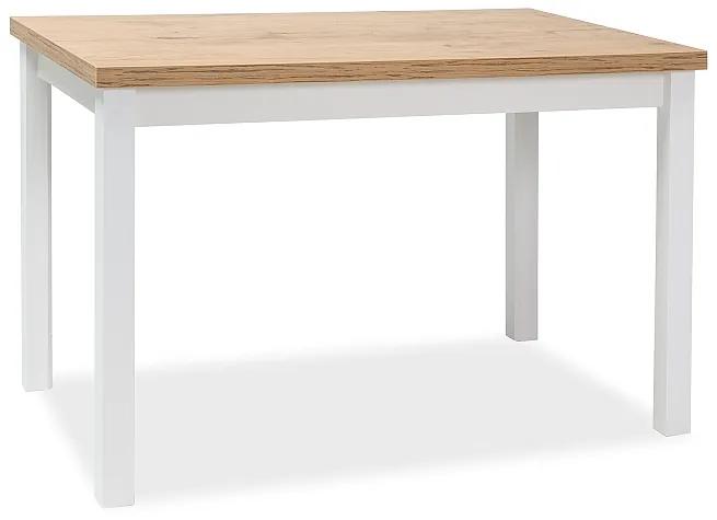 Jídelní stůl ADAM 120x68 dub sonoma/bílá mat
