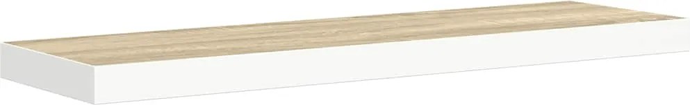 Plovoucí nástěnné police 4 ks dub a bílé 80 x 23,5 x 3,8 cm MDF 326581