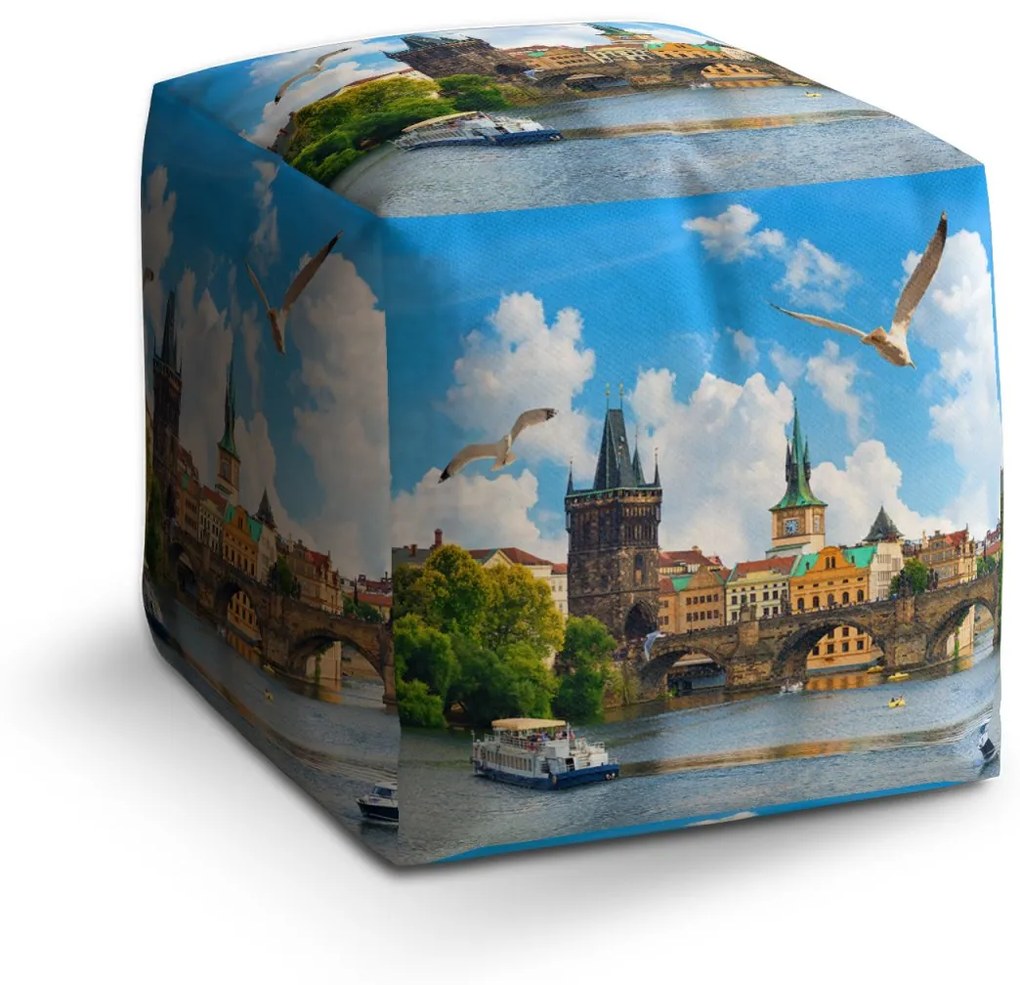 Sablio Taburet Cube Praha Karlův most 2: 40x40x40 cm