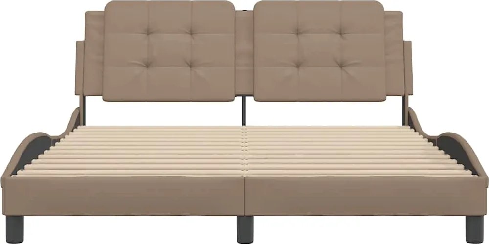Rám postele bez matrace Zadar cappuccino 160x200 cm umělá kůže 3208195