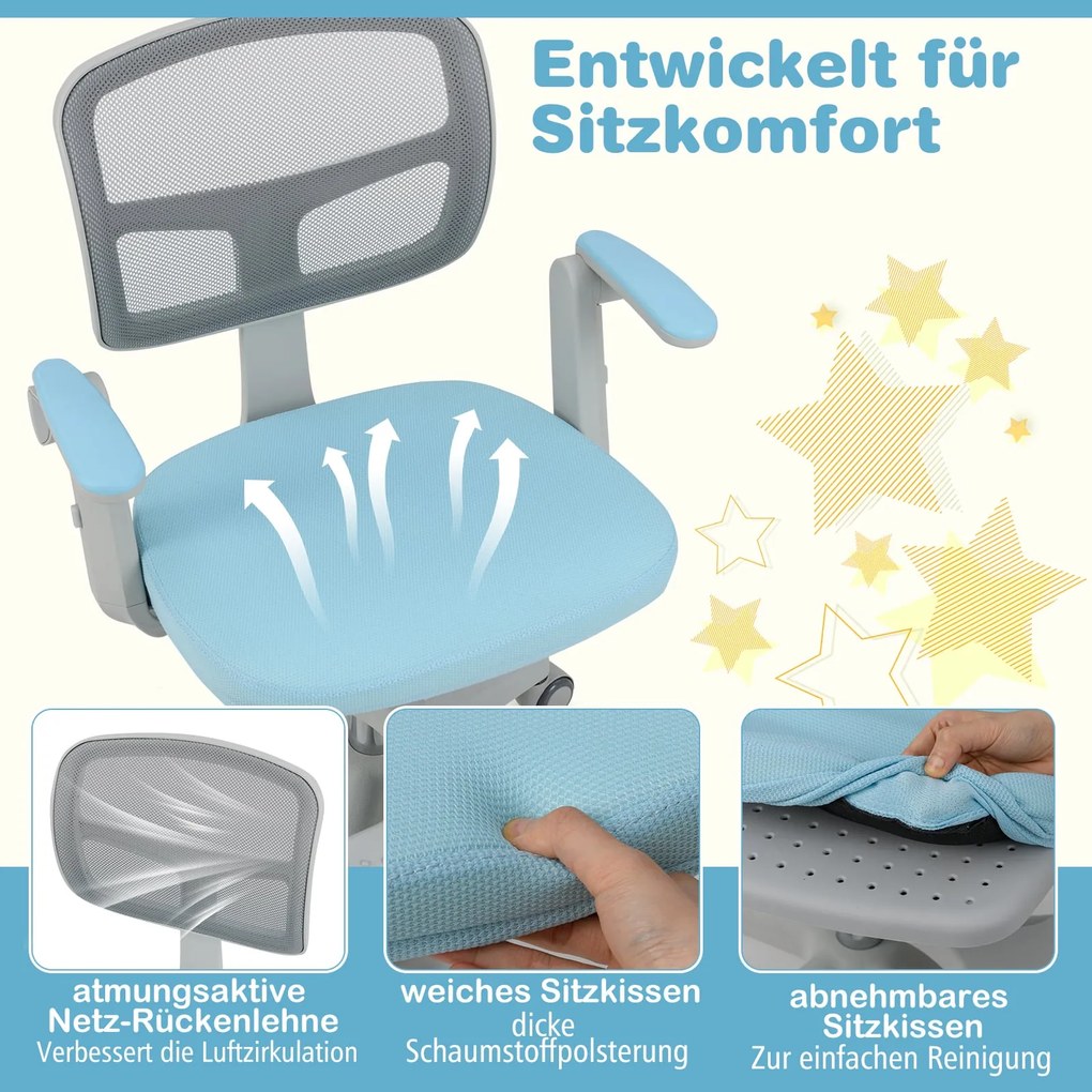 Costway Dětská psací židle s 41-52 cm výškově nastavitelný sedák