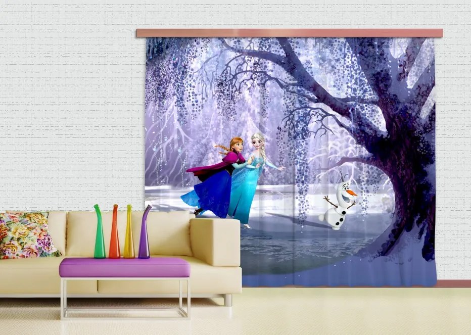 FCP XXL 6006 Foto závěs dětský dělený obrazový Frozen Disney FCPXXL 6006, velikost 280 x 245 cm