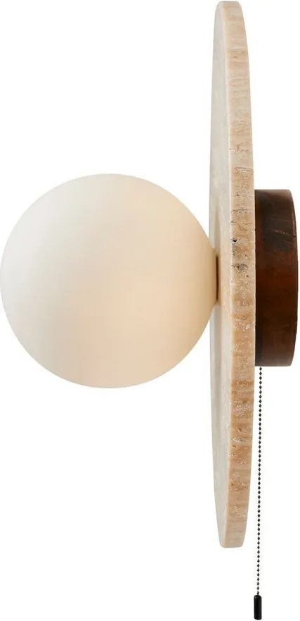 Béžové kamenné nástěnné svítidlo ø 12 cm Hilde – Opviq lights