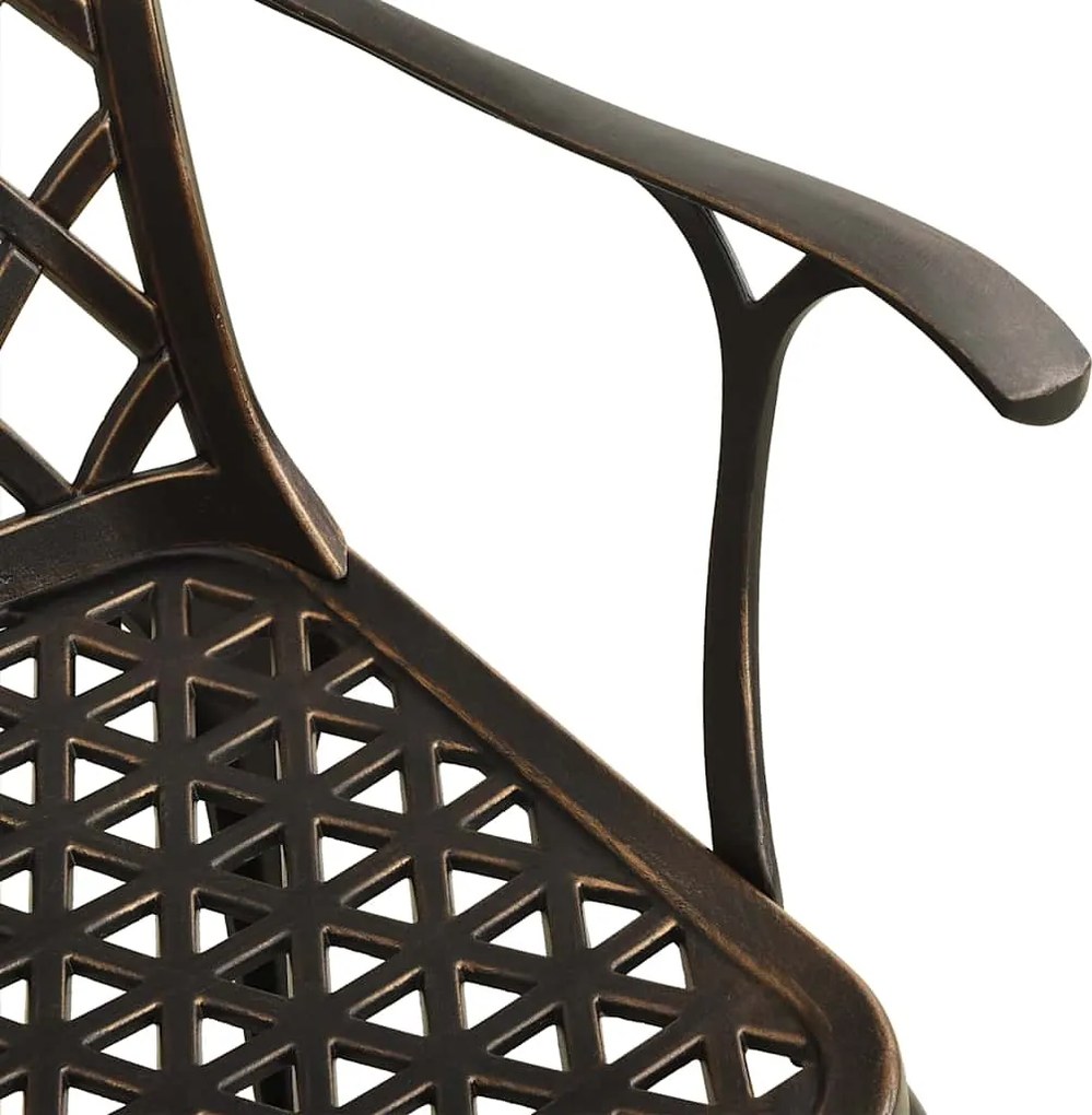3dílný bistro set litý hliník bronzový 315591