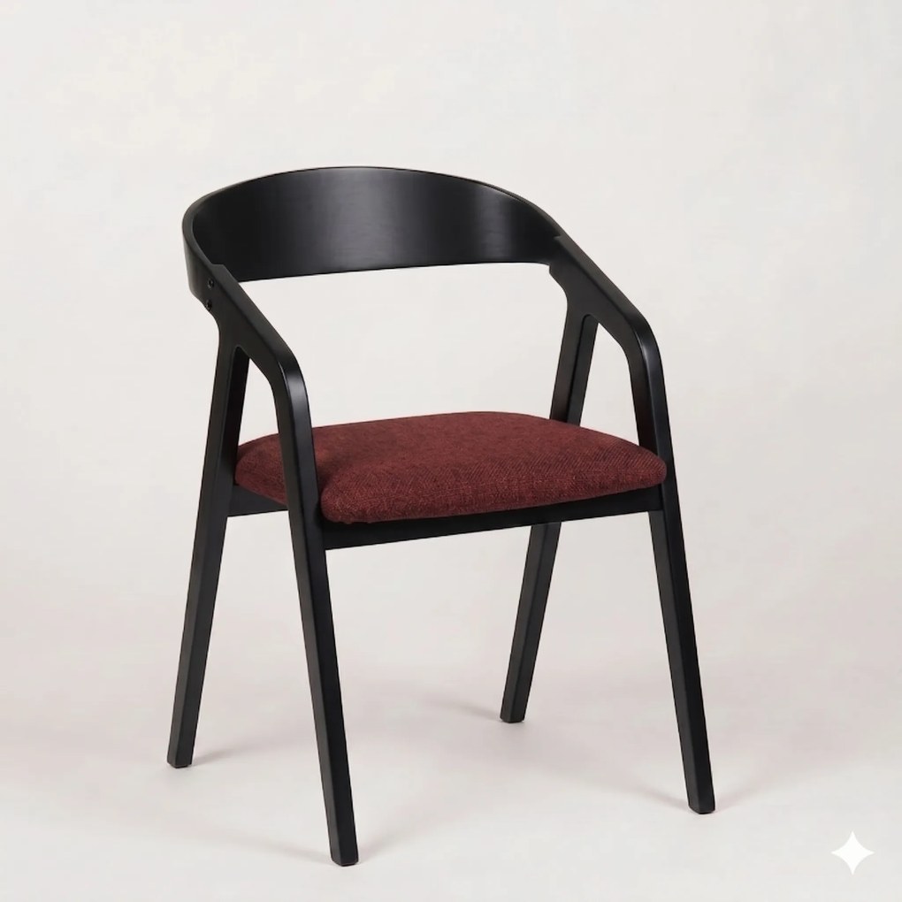 Stima Křesílko FRAME černá / látka lux bordo 15