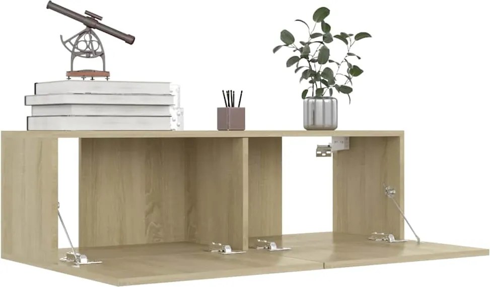 TV skříňky 4 ks dub sonoma 100 x 30 x 30 cm kompozitní dřevo 3078956