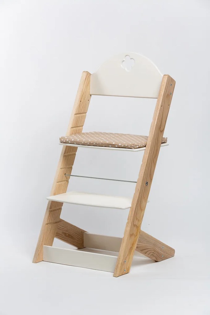 Lucas Wood Style rostoucí židle NATURE - jasan/béžová