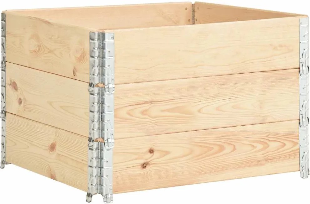 Vyvýšené záhony 3 ks 100 x 100 cm masivní borové dřevo 3055169
