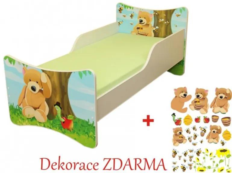 Spokojny Sen Dětská postel Medvídek bez úložného prostoru 140x70cm