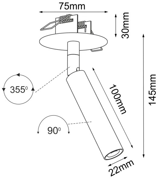 Brosline 3250 - Podhledové bodové svítidlo ACE 1xG9/2,5W/230V černá
