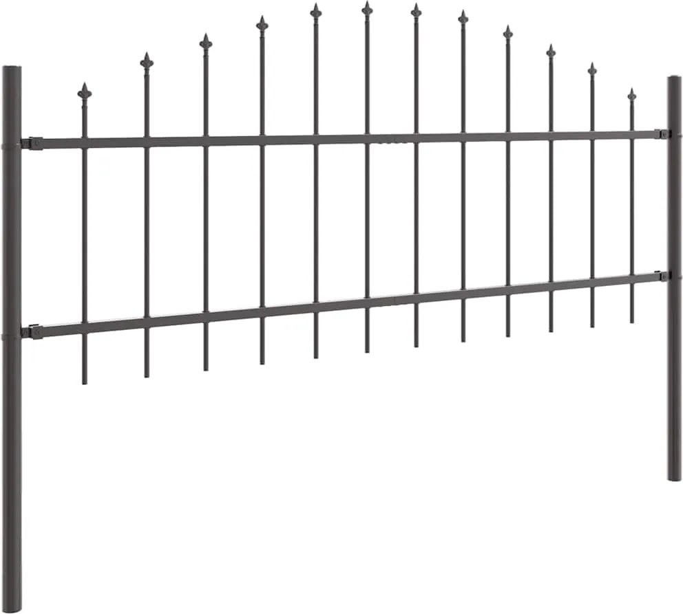 Zahradní plot WOERDEN 4 ks 170 x 115 cm Práškově lakovaná ocel 3360106