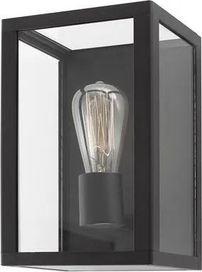 NV 870026 Venkovní nástěnné svítidlo ZEST černý litý hliník čiré sklo E27 1x12W 220-240V IP54 bez žárovky - NOVA LUCE
