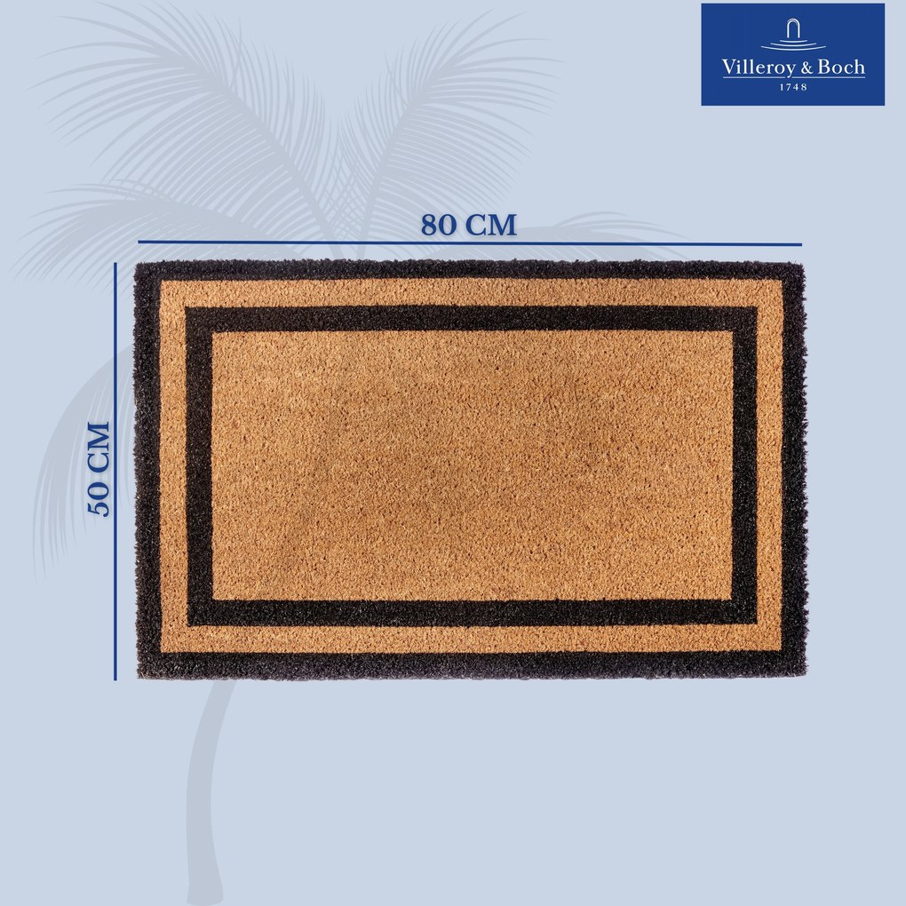 Villeroy & Boch, Rohožka Villeroy & Boch 106118 Cocos – na ven i na doma, 80x50, hnědá, chodba / předsíň