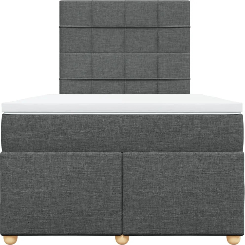 Box spring postel s matrací tmavě šedá 120x190 cm textil 3293520