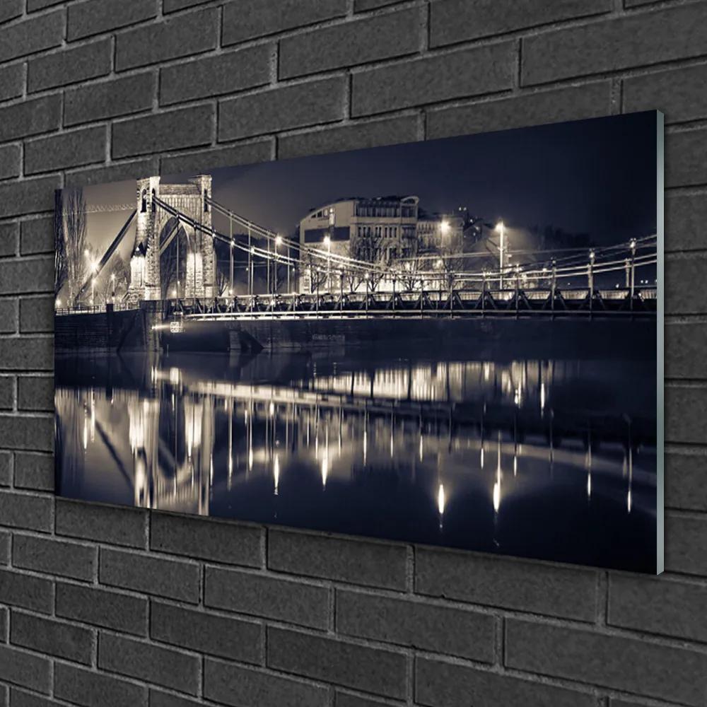 Obraz na skle Most Architektura 120x60 cm