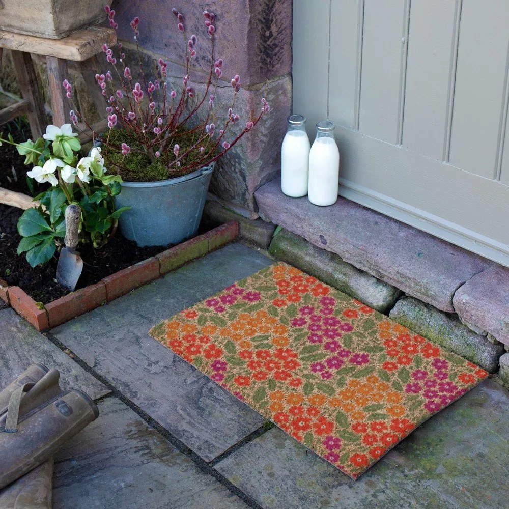 Rohožka z kokosového vlákna 40x60 cm Floral – Artsy Doormats