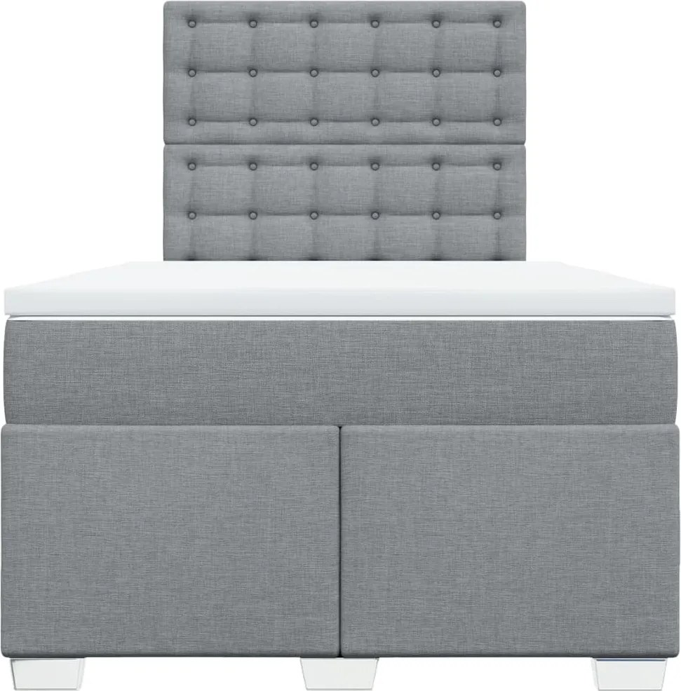 Box spring postel s matrací světle šedá 120 x 200 cm textil 3292769