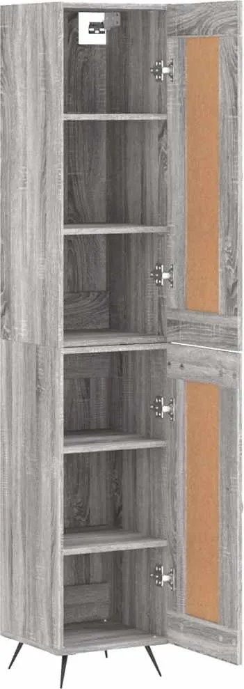 Skříň highboard šedá sonoma 34,5 x 34 x 180 cm kompozitní dřevo 3200431