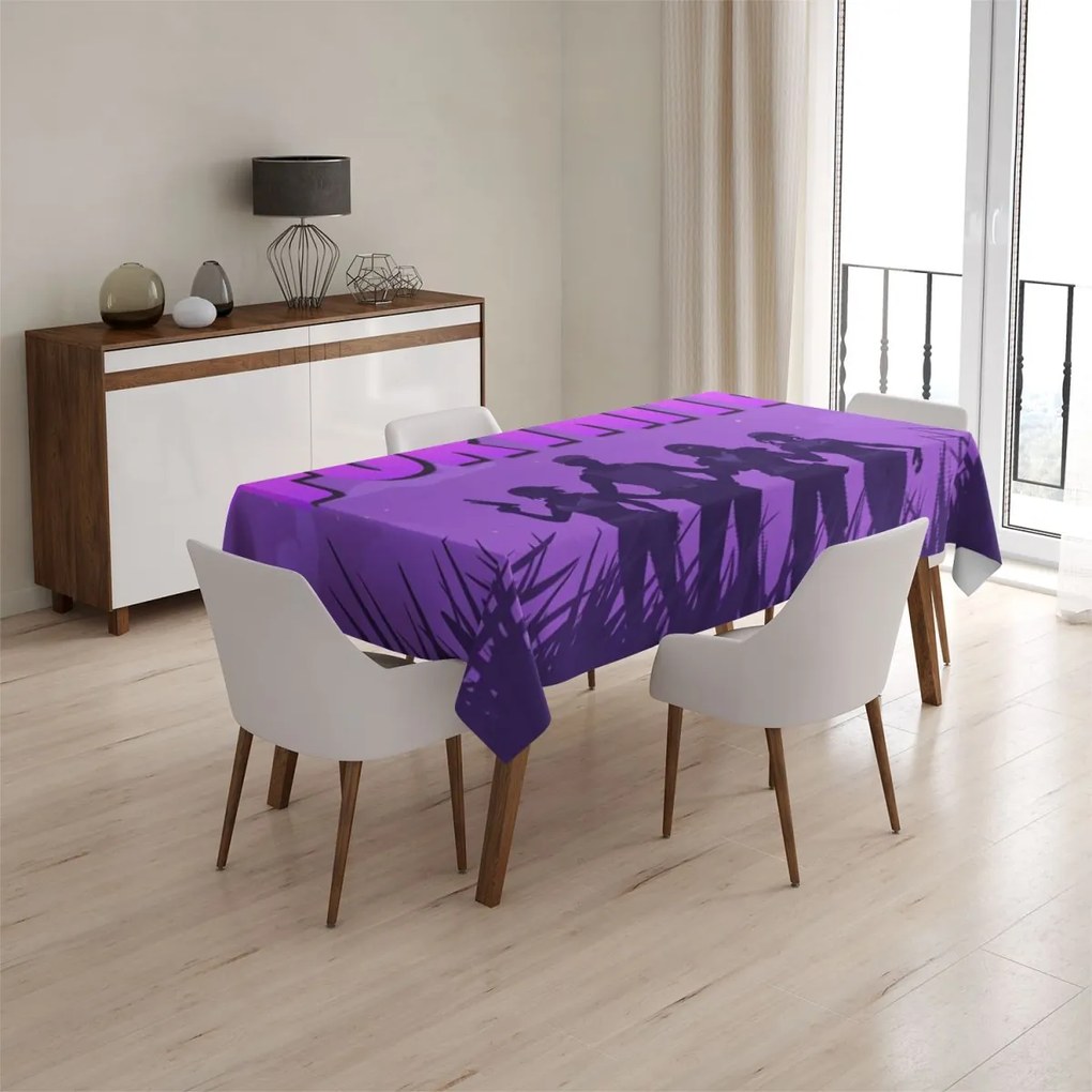 Sablio Ubrus FORTNITE Fialová silueta - 130x130 cm