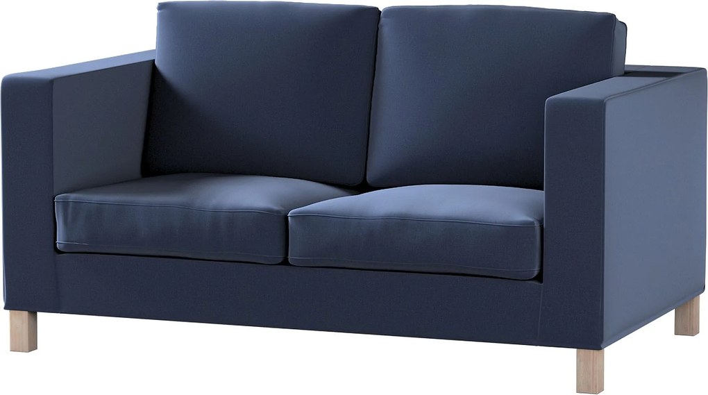 Potah na pohovku IKEA Karlanda 2-místná, krátký barva tmavě modrá látka sametová