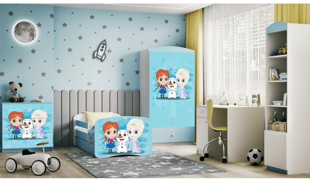 Dětská postel Babydreams Sněhové princezny modrá