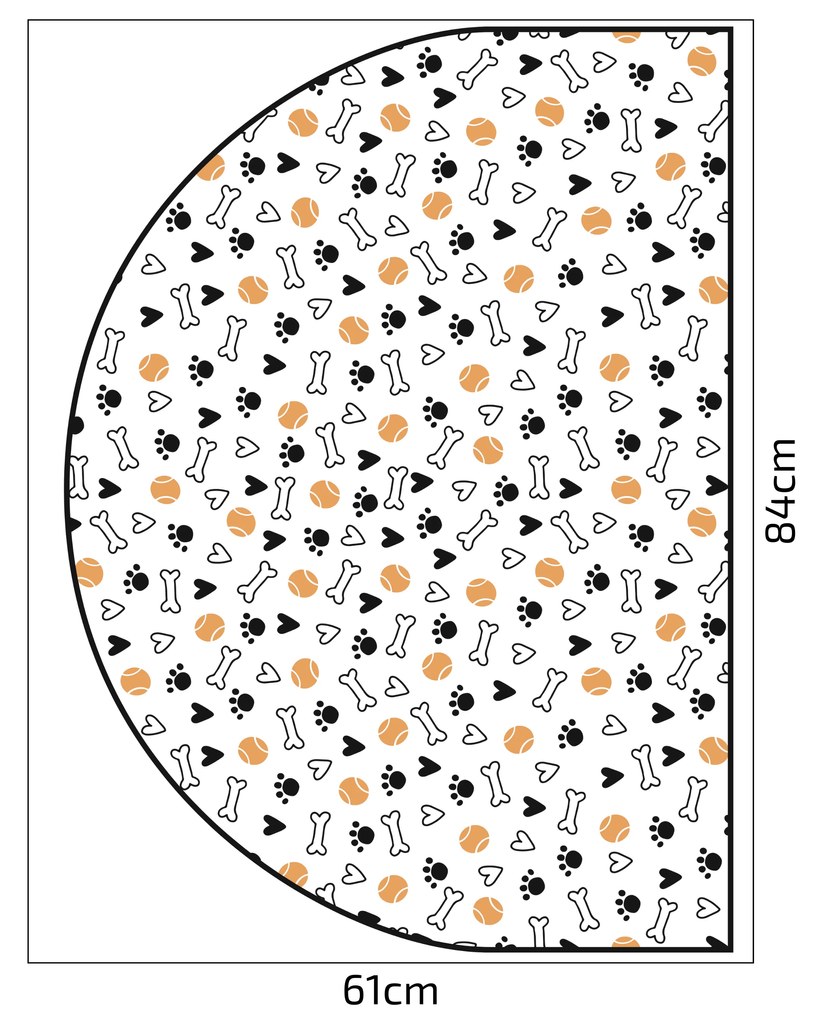 PIPPER. Ochranná textilní nálepka na zeď - Oblouk - Míčky Velikost: 120x96cm, Jméno: Bez jména
