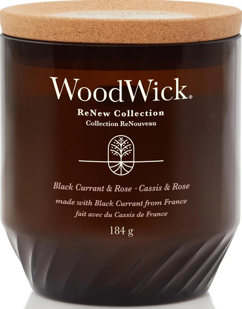 Svíčka ReNew WoodWick Black Currant & Rose střední