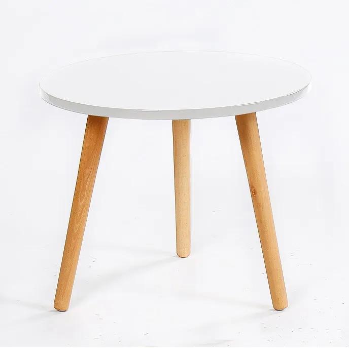 Tempo Kondela Příruční stolek Bazzy 3 - bíla / natural