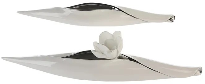 Bighome - Váza LEA, 47 cm - biela