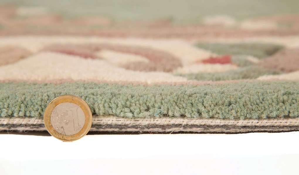 Flair Rugs, Ručně všívaný kusový koberec Lotus premium Green, 120x180, zelená, chodba / předsíň