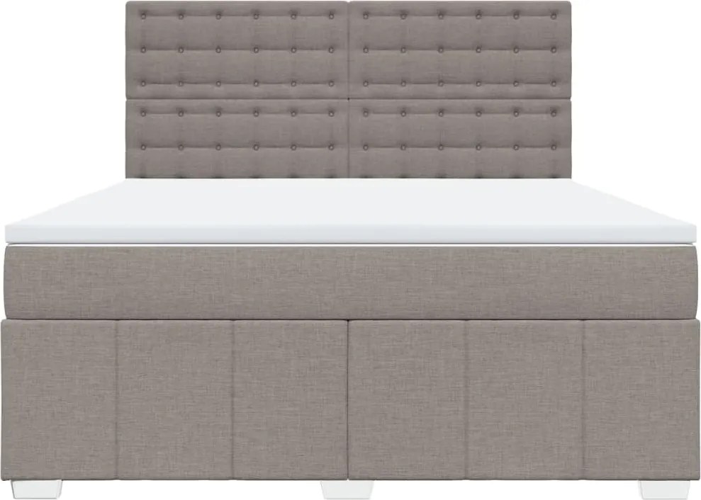 Box spring postel s matrací taupe 180x200 cm textil 3291765