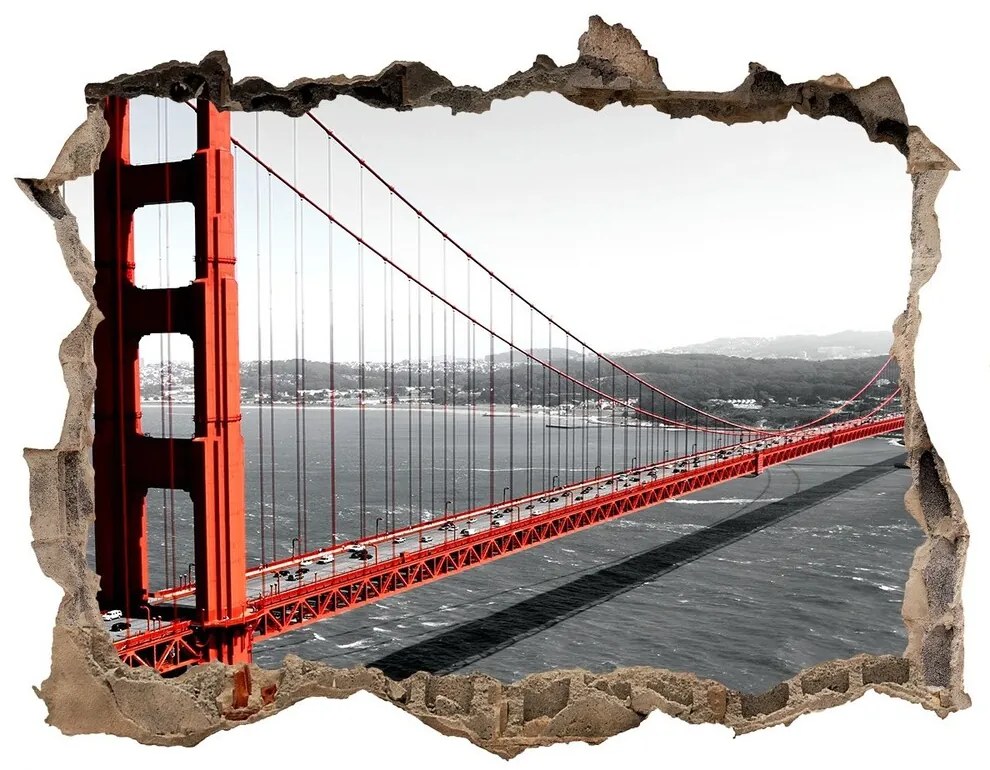 Wallmuralia Fototapeta díra na zeď 3D Most San Francisco 95x64 cm