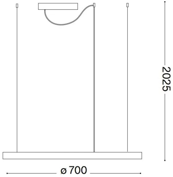Ideal Lux - LED Lustr na lanku ORACLE SLIM LED/40W/230V 3000K pr. 70 cm bílá
