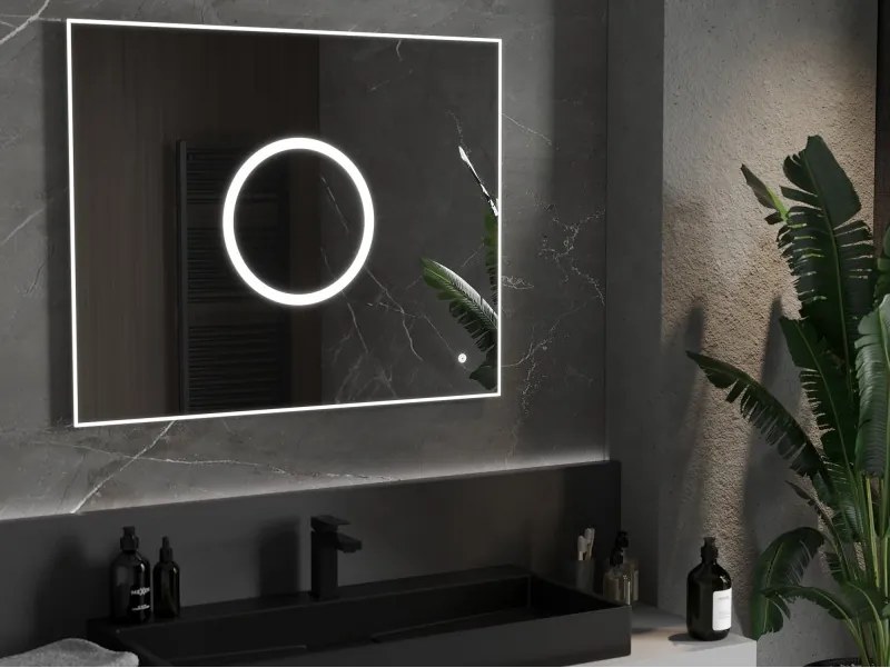 Mexen Koga podsvícené koupelnové zrcadlo 100 x 80 cm, LED 6000K, antizapaření - 9821-100-080-611-00